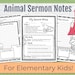 Bible Study Set for Kids, Elementary Sermon Notes, Church Worship ...