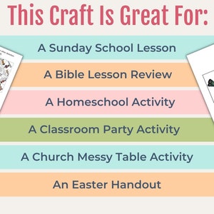 Easter Bible Craft Activity, Resurrection Sunday School Craft, Easter ...