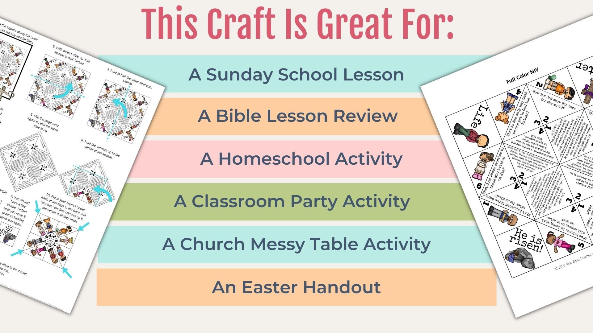 Easter Bible Craft Activity, Resurrection Sunday School Craft, Easter ...