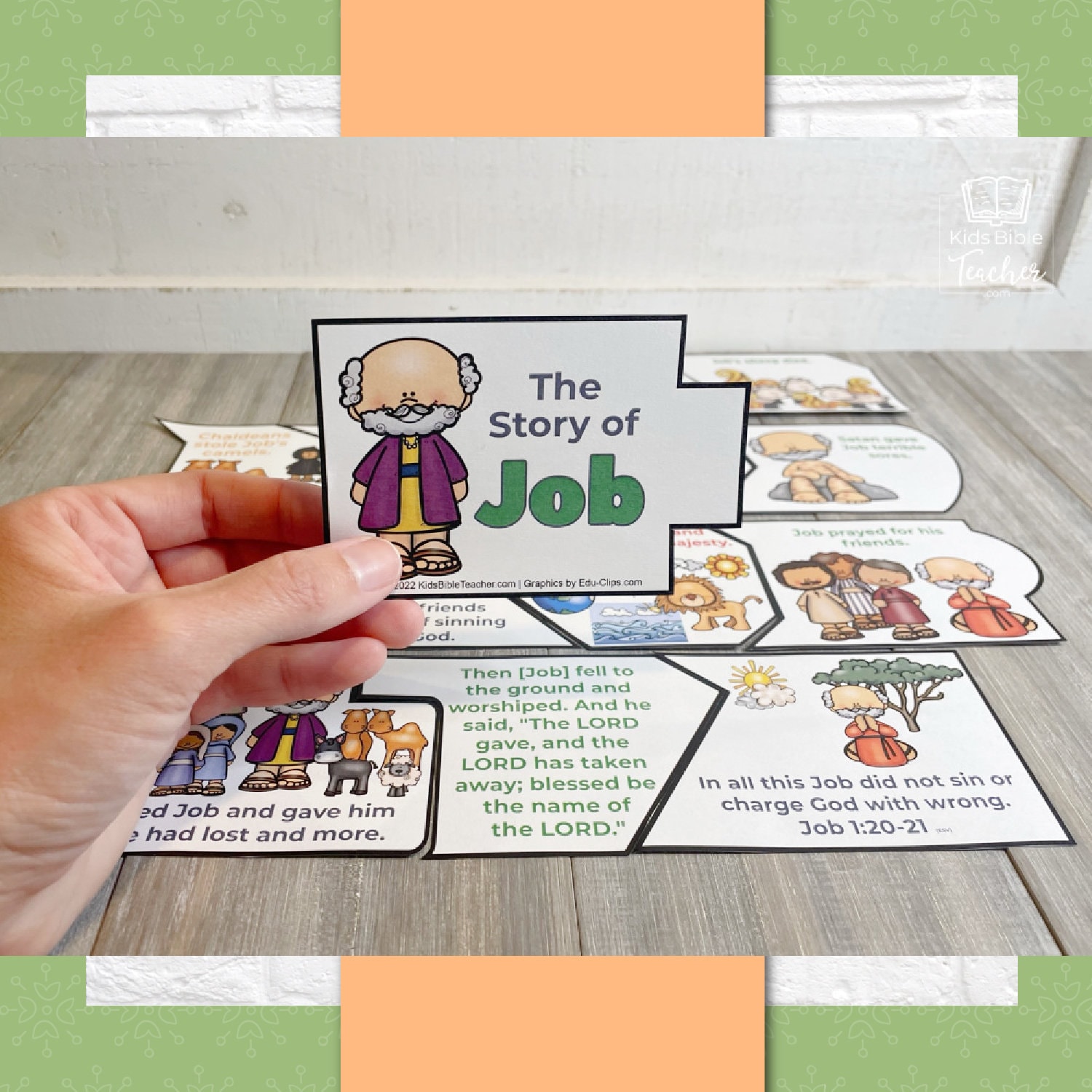 Story of Job Bible Puzzle, Bible Game for Kids Floor Puzzle, Sunday ...