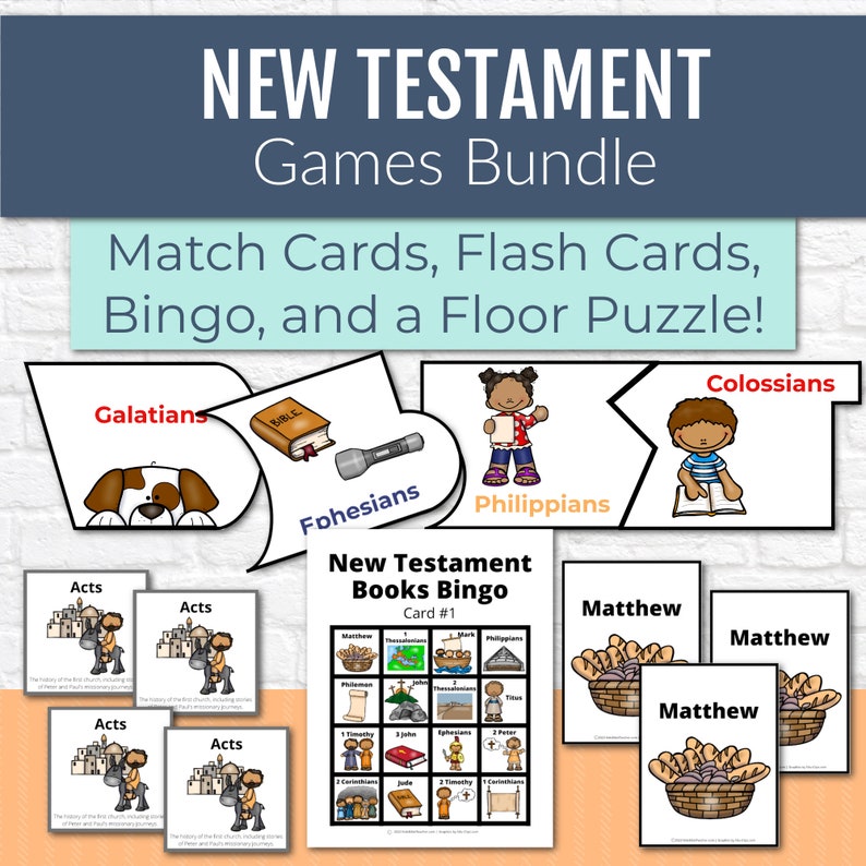 Bible Games Bingo, Bible Study Games, Bible Trivia, New Testament Game ...