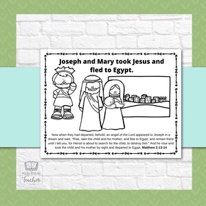 Jesus' Birth Activity Pages, Bible Preschool Sunday School Christmas ...