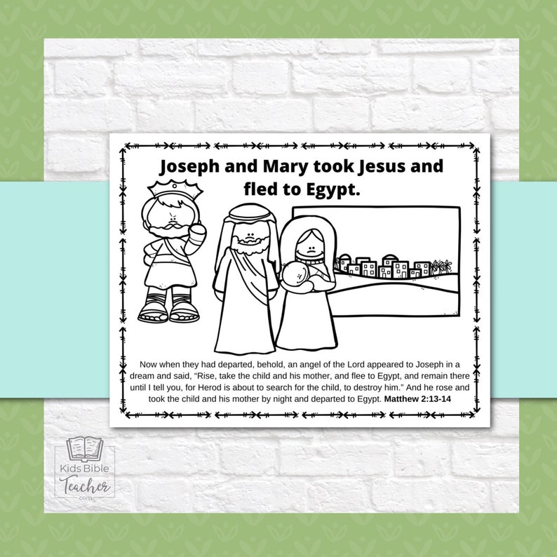 Jesus' Birth Activity Pages, Bible Preschool Sunday School Christmas ...