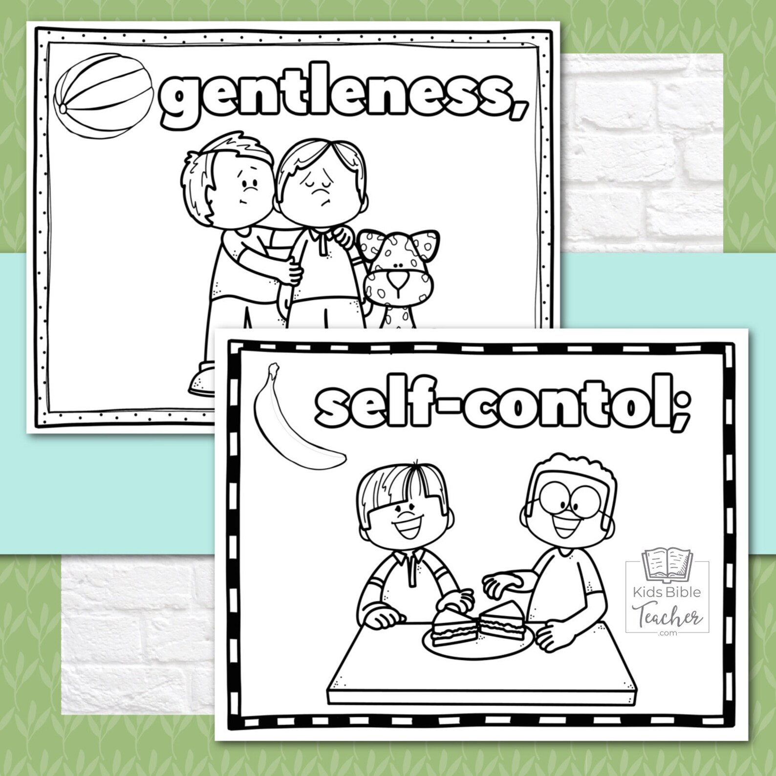 Fruit of the Spirit Activity Page Downloads for Kids Preschool Bible ...