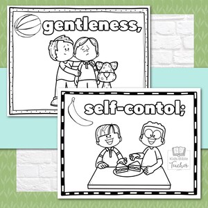 Fruit of the Spirit Activity Page Downloads for Kids Preschool Bible ...