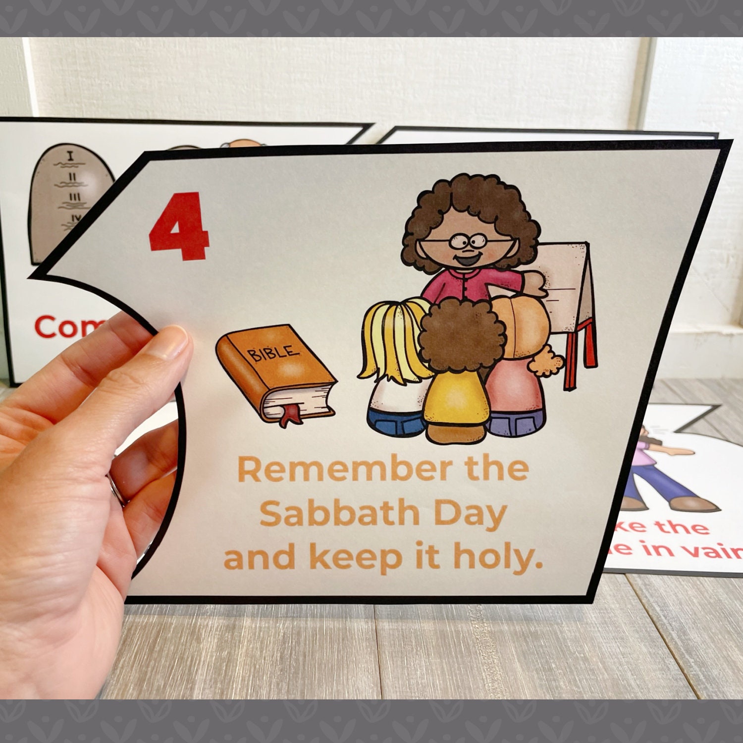 10 Commandments Bible Activity, Bible Puzzle, 10 Commandments Game for ...