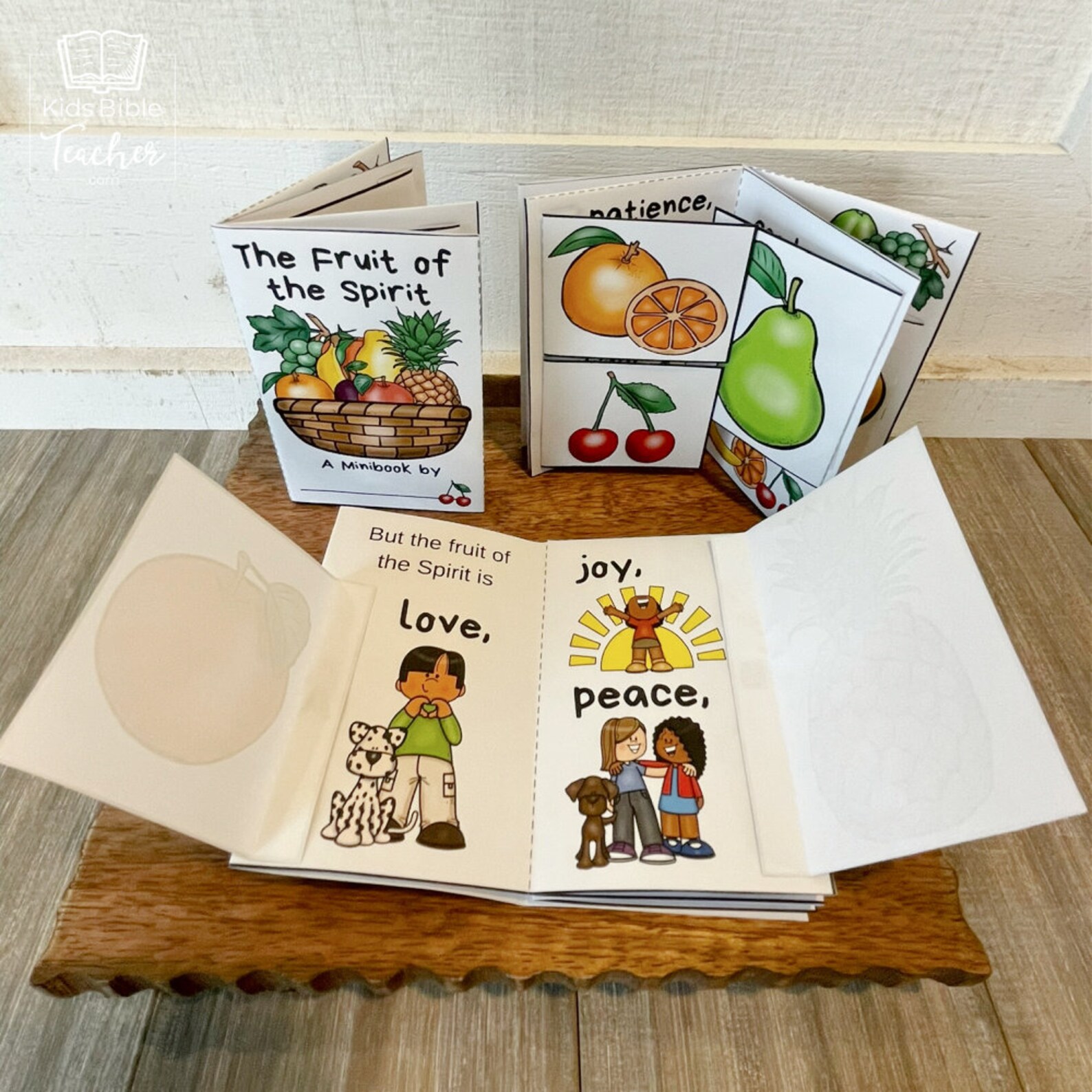 Fruit of the Spirit Mini Book Craft, Bible Craft for Kids, Holy Spirit ...
