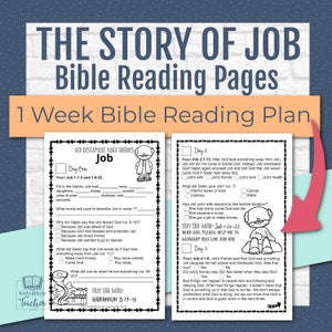 Job Bible Reading Plan, Story of Job Bible Lesson, Christian Homeschool ...