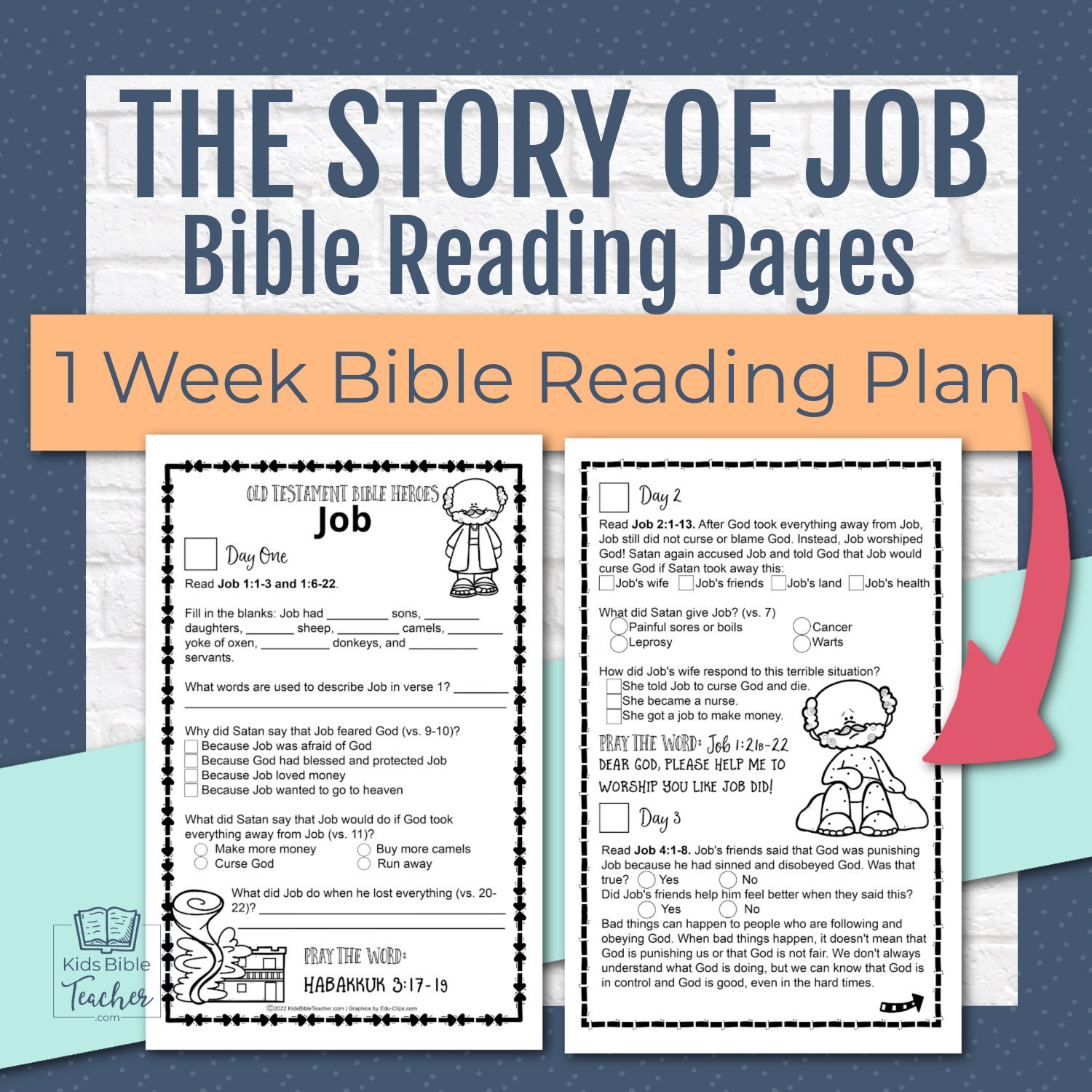 Job Bible Reading Plan, Story of Job Bible Lesson, Christian Homeschool ...