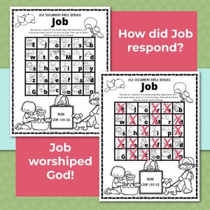 Job Activity Page, Story of Job Bible Lesson, Christian Homeschool ...