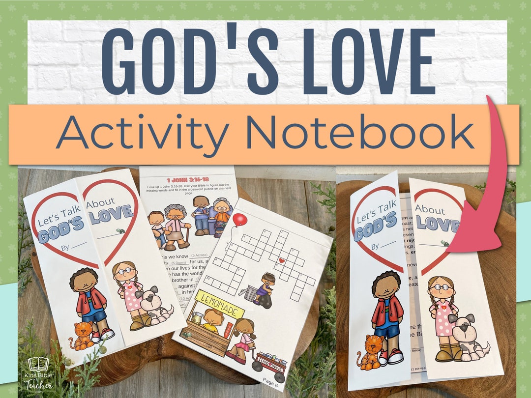 Valentine's Day Bible Craft Activity Notebook, God's Love Bible ...