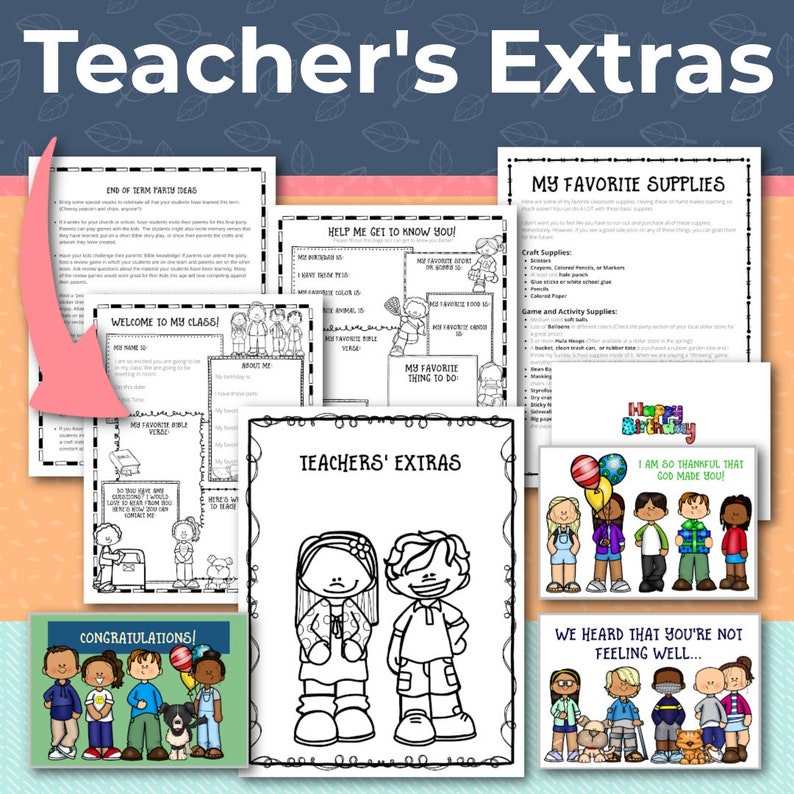 Bible Teacher's Resource Bundle for 3rd 4th Grade, Third & Fourth Grade ...