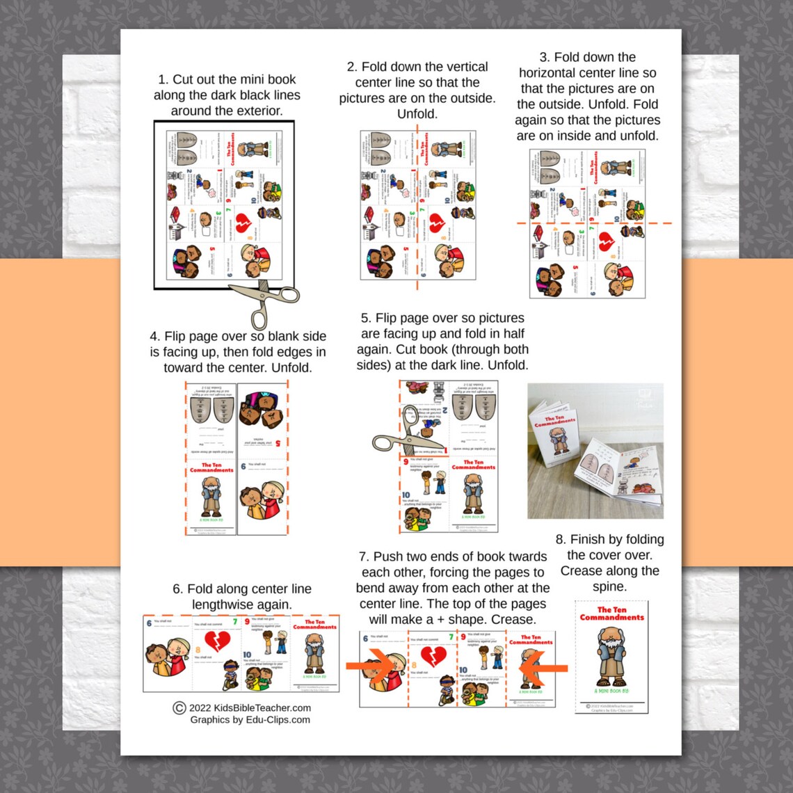 10 Commandments Craft Bible Study Children Sunday School - Etsy
