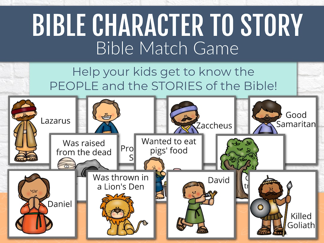 Bible Story Memory Game Bible Story Teaching Craft Kids - Etsy