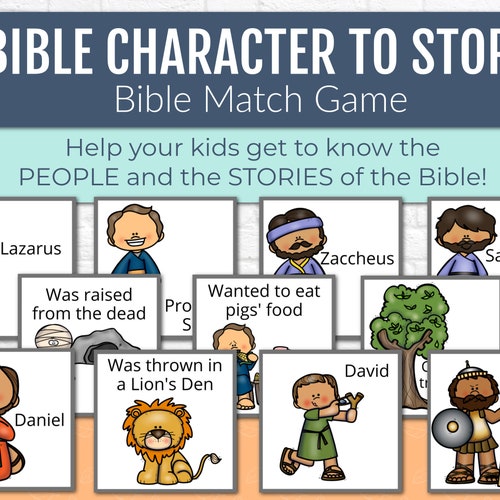 Bible Story Memory Game Bible Story Teaching Craft Kids - Etsy