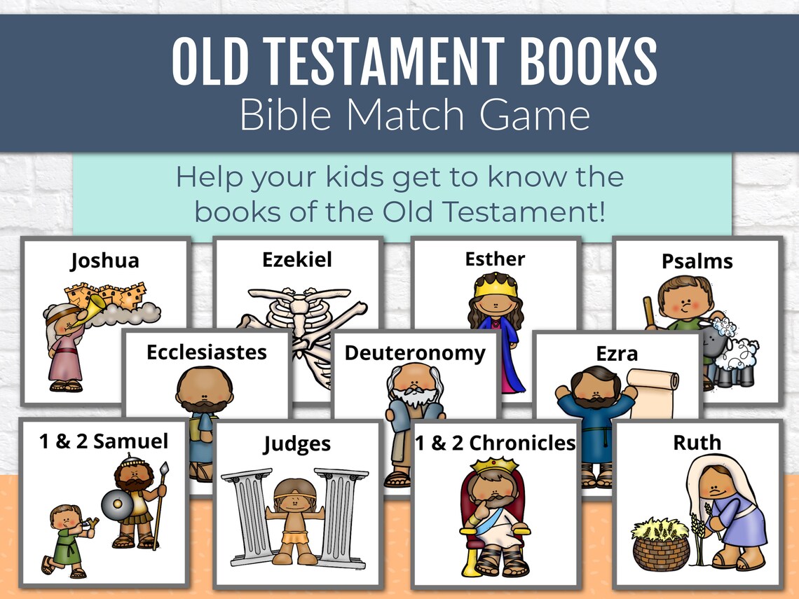 Old Testament Matching Game Bible Elementary Sunday School - Etsy