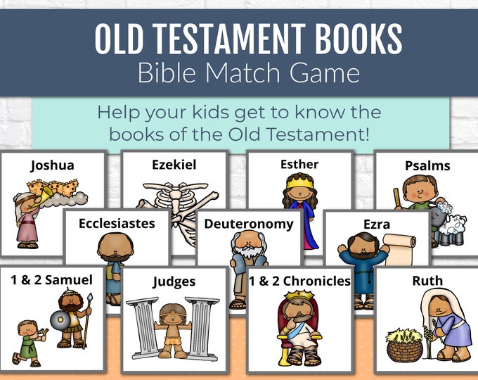 Old Testament Matching Game Bible Elementary Sunday School - Etsy