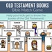 Old Testament Matching Game, Bible Elementary Sunday School Activity ...