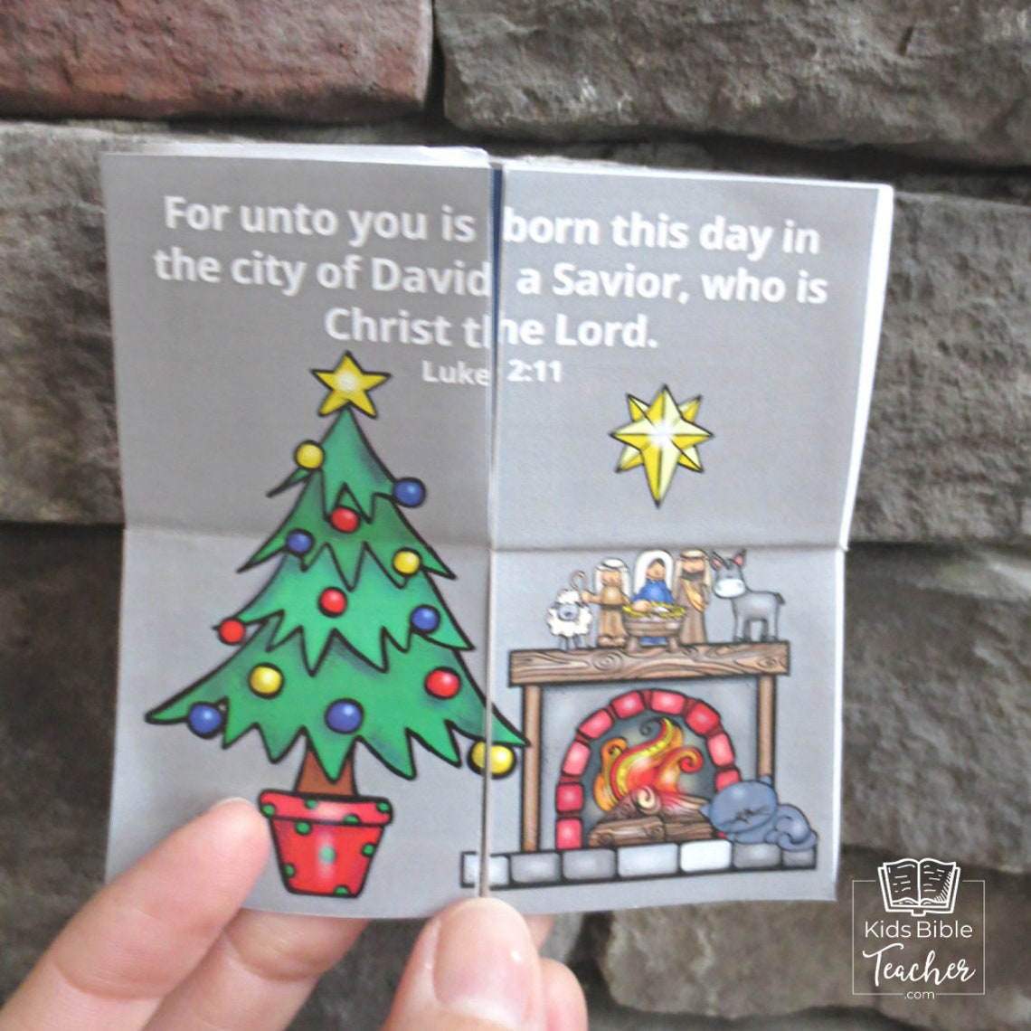 Story of Jesus Birth Bible Craft for Kids, Nativity Christmas Bible ...