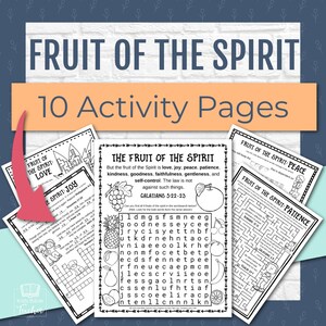 Fruit of the Spirit Bible Lesson for Kids, 9 Printable Bible Crafts and ...