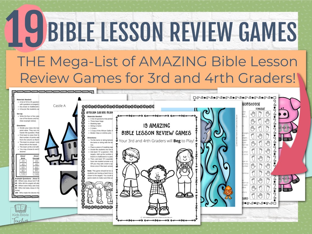 Bible Review Game Craft Activity Sunday School Teaching Lessons Memory ...