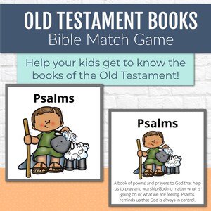 Old Testament Books of the Bible Games, Bible Game for Kids Bingo ...