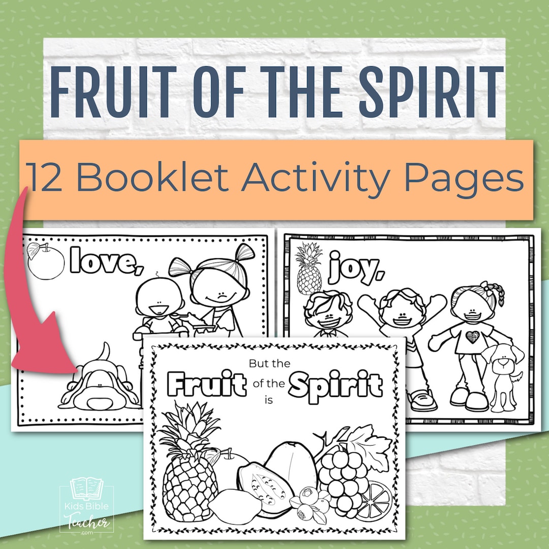 Fruit of the Spirit Activity Page Downloads for Kids Preschool Bible ...