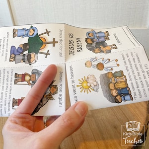 Easter Story Mini Book Craft, Jesus is Risen Bible Craft for Kids ...