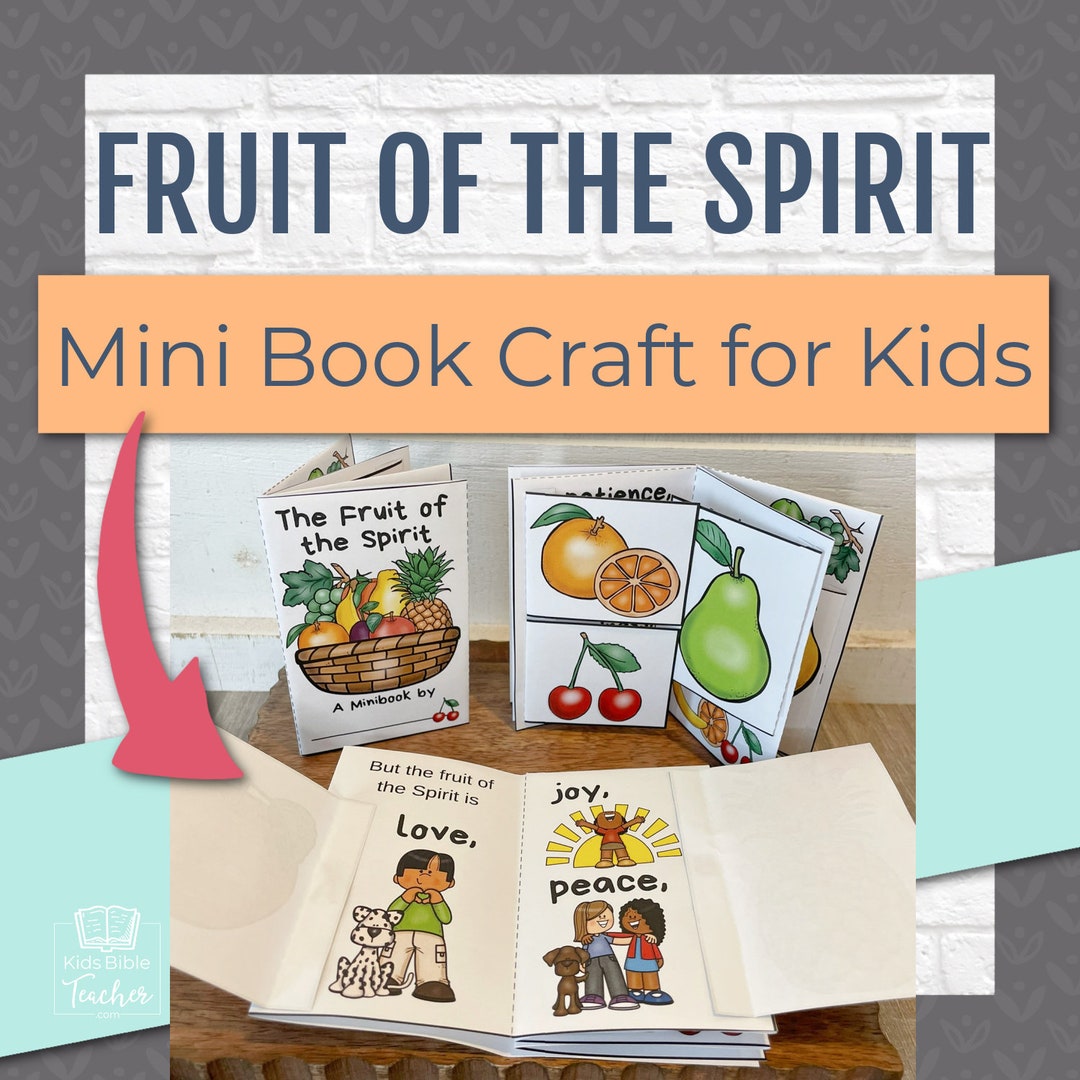 Fruit of the Spirit Mini Book Craft, Bible Craft for Kids, Holy Spirit ...