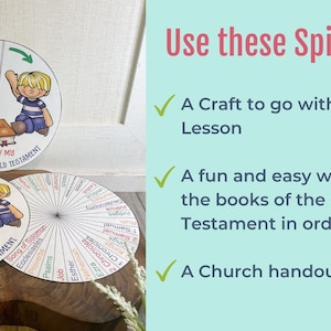 Old Testament Books of the Bible Spinner Craft Bible Study Games Trivia ...