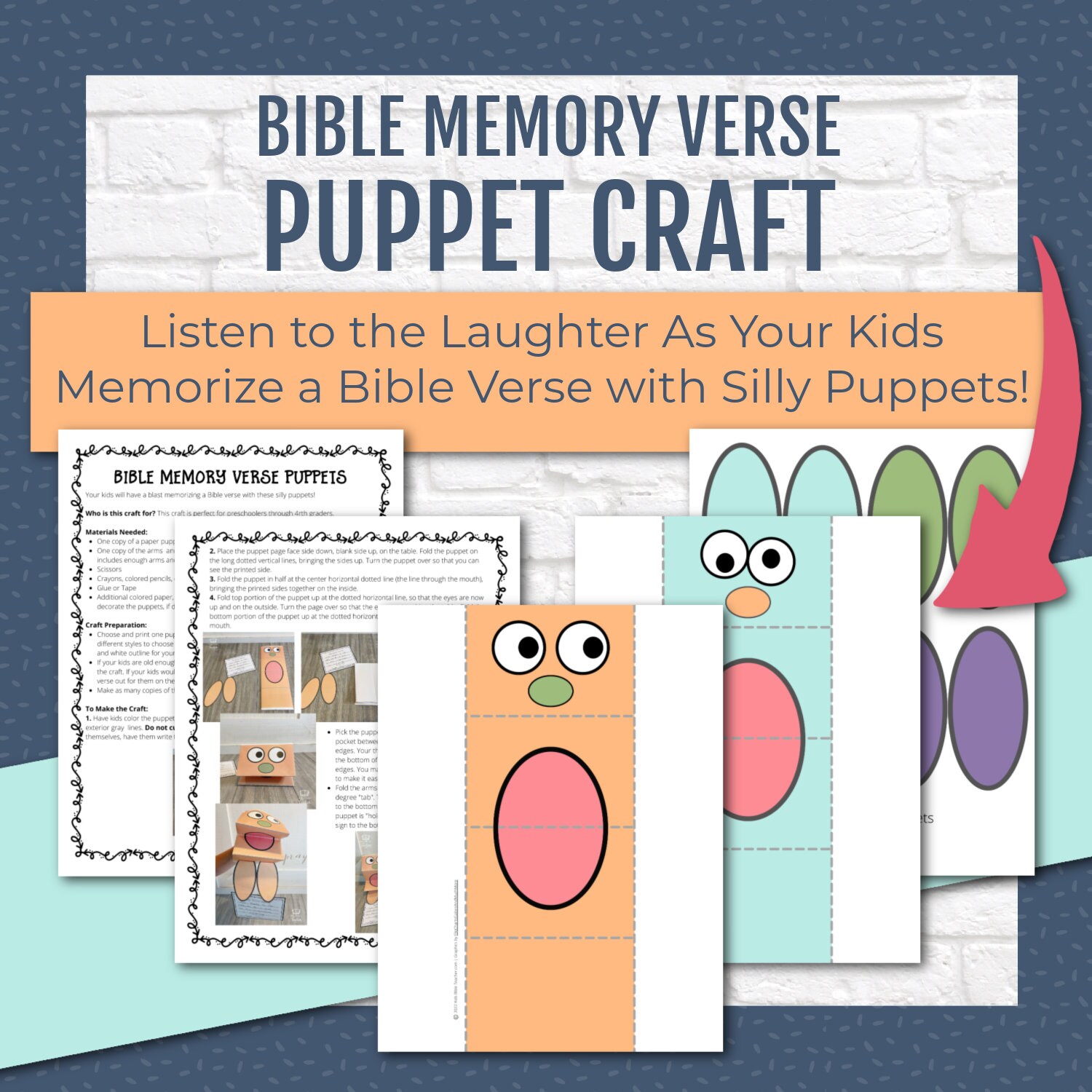 Bible Memory Verse Craft, Bible Study Preschool Craft, Early Elementary ...