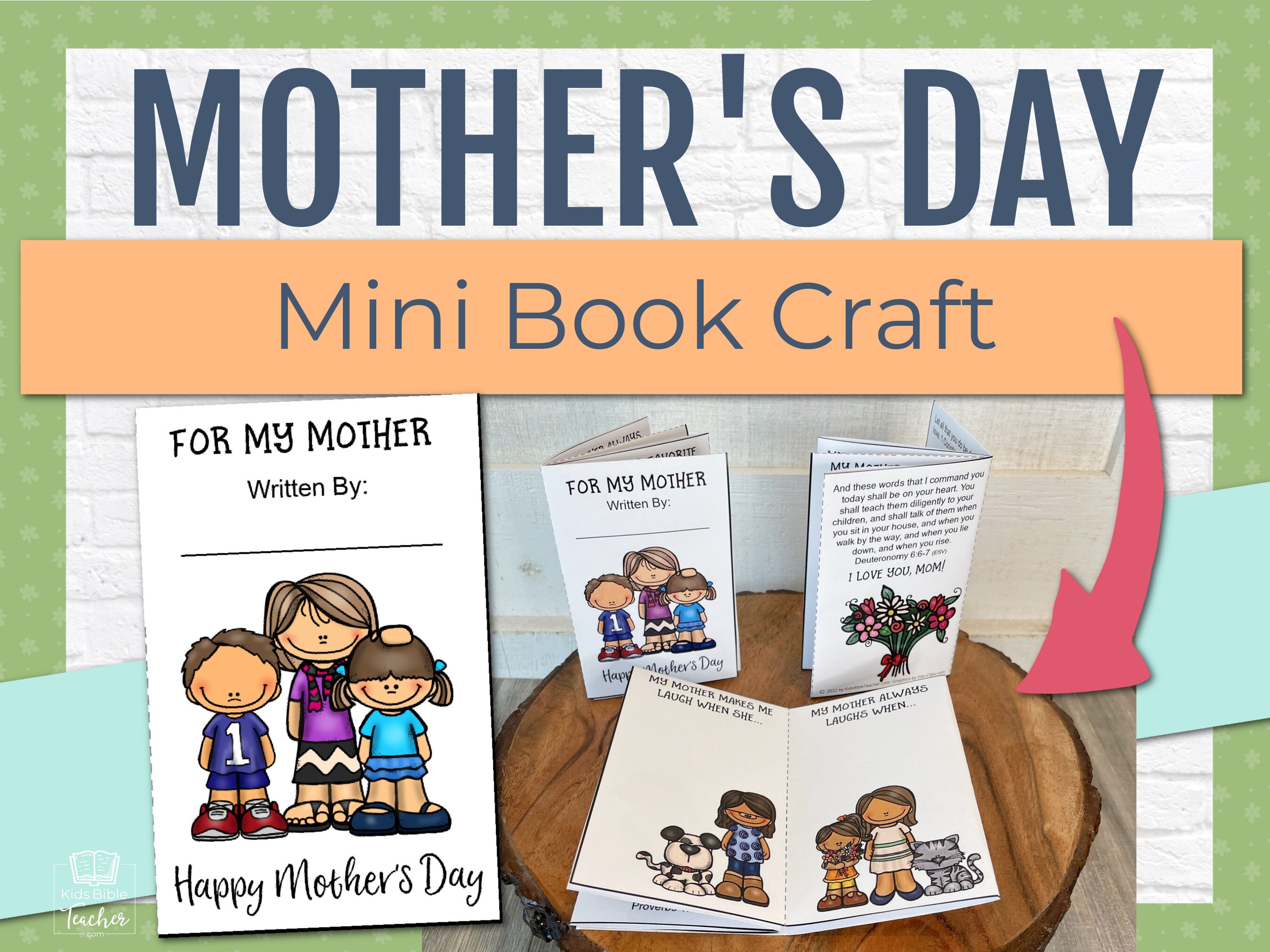 Mother's Day Mini Book Craft, Biblical Mother's Day Activity, Bible ...