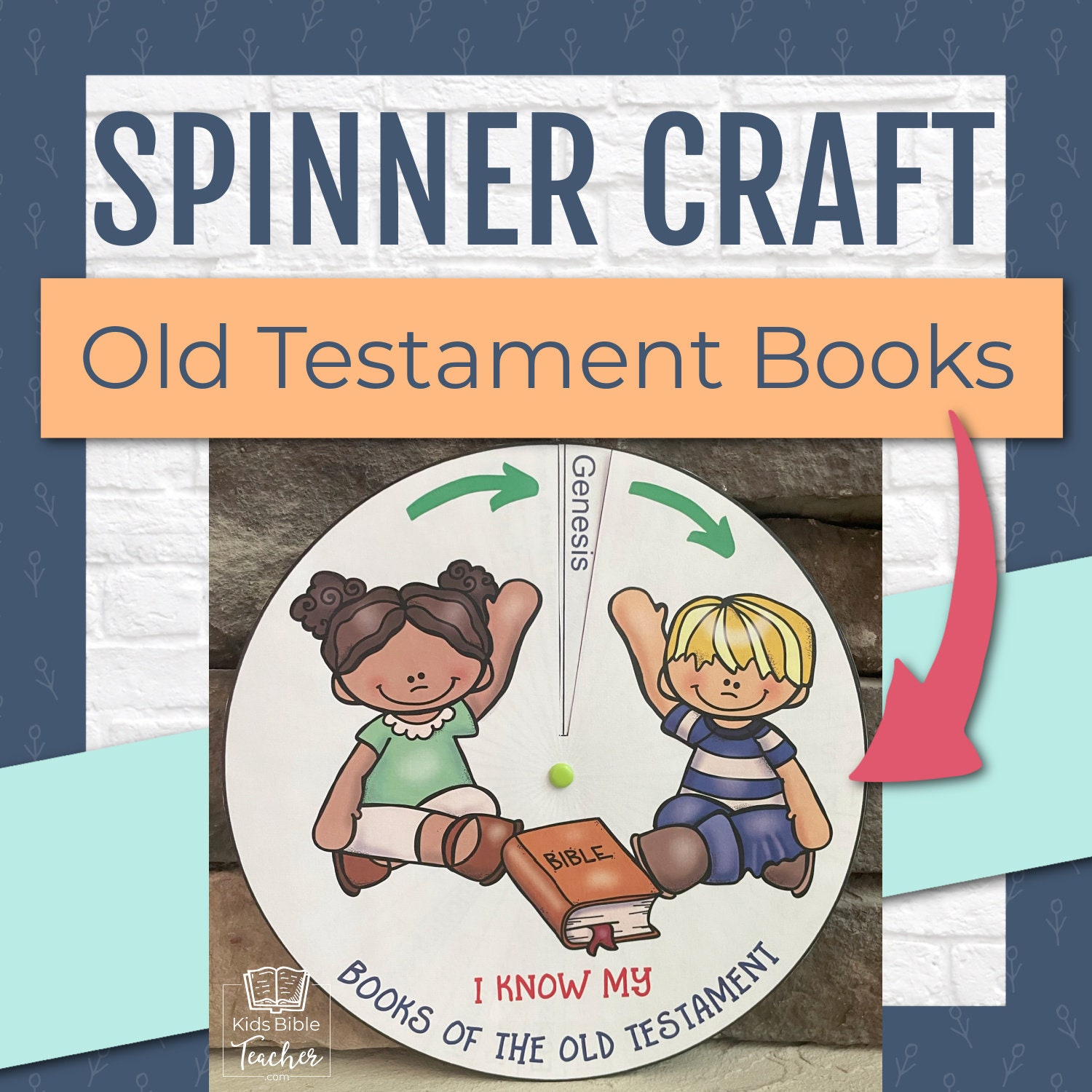 Old Testament Books of the Bible Spinner Craft Bible Study Games Trivia ...