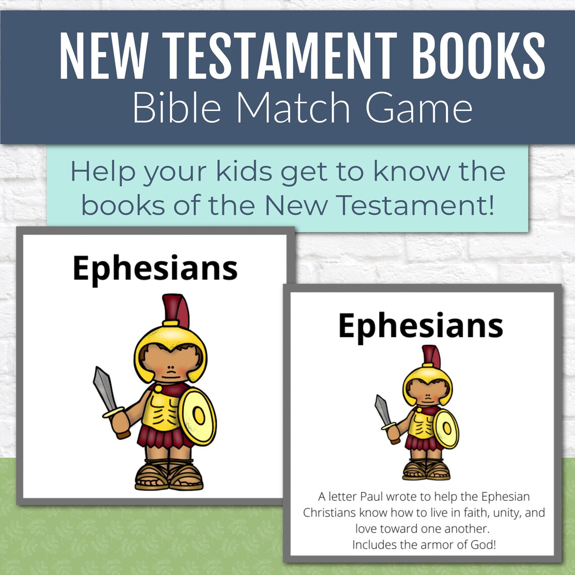 New Testament Bible Matching Game, Bible Elementary Sunday School ...