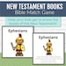 New Testament Bible Matching Game, Bible Elementary Sunday School ...