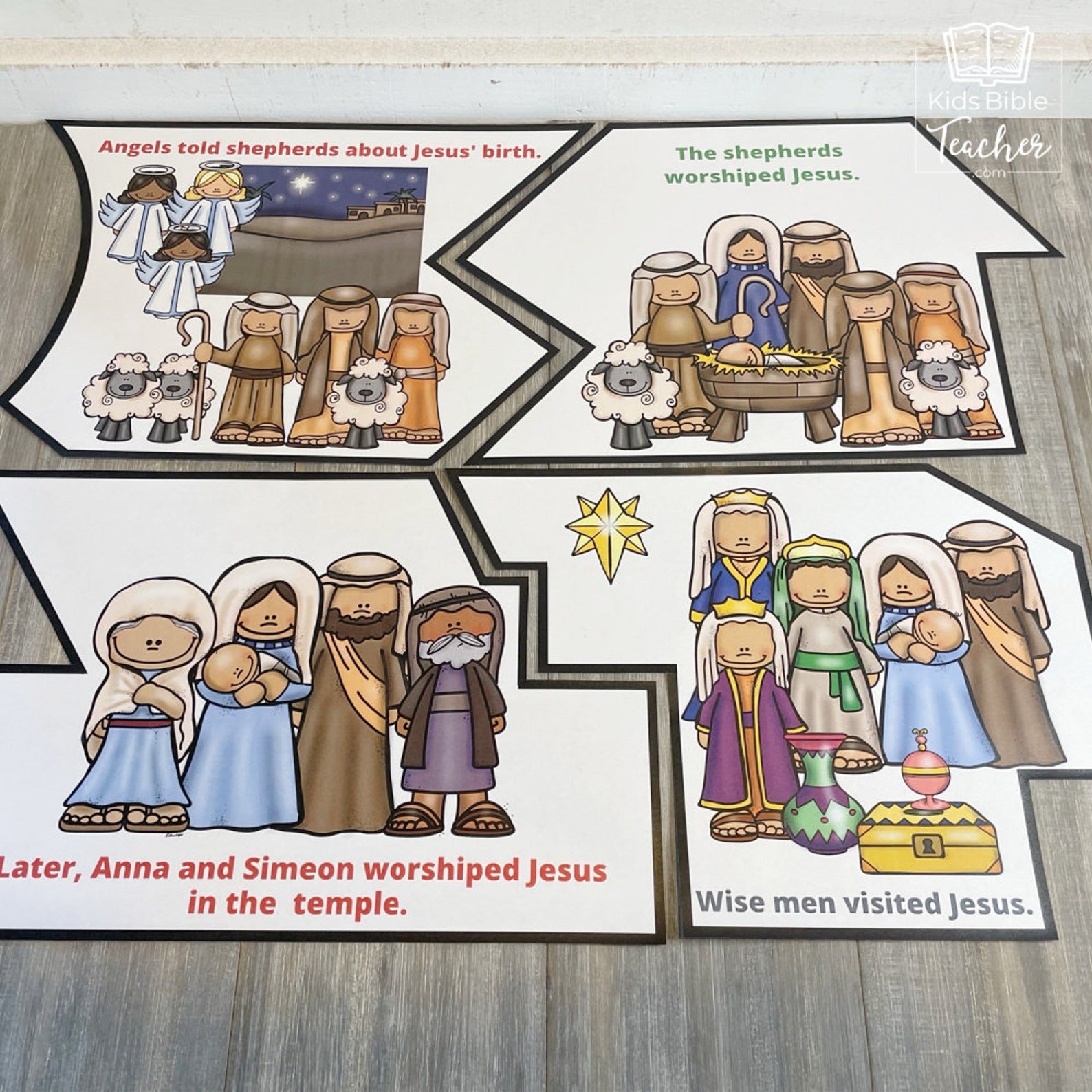 Jesus' Birth Teaching Lesson, Bible Puzzle, New Testament Bible Game ...