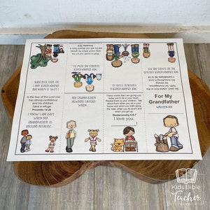Grandfather Mini Book Craft With Bible Verses, Grandparents Day ...