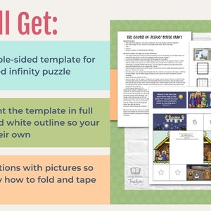 Story of Jesus Birth Bible Craft for Kids, Nativity Christmas Bible ...