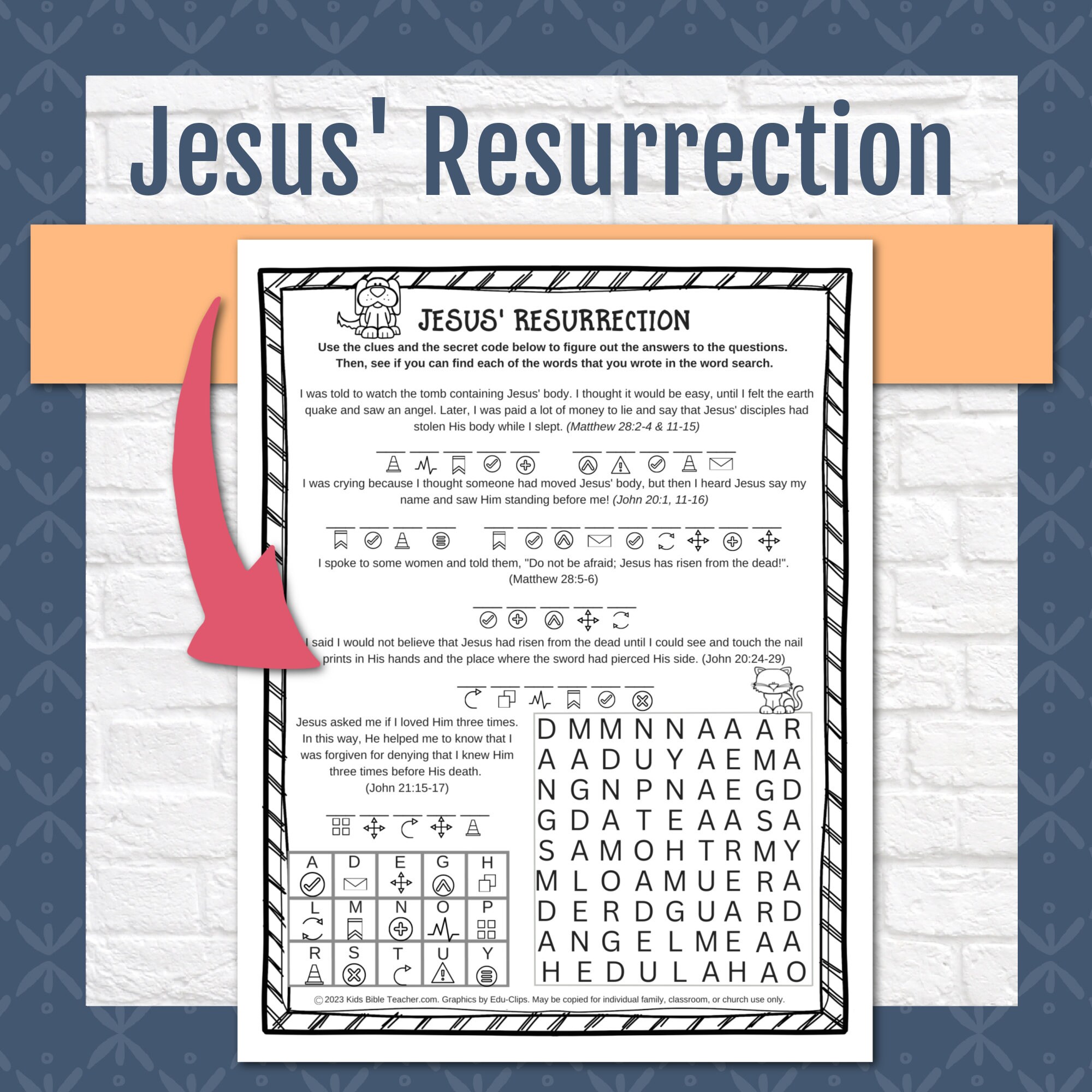 Easter Bible Activity Pages, Resurrection Sunday School Craft, Easter ...