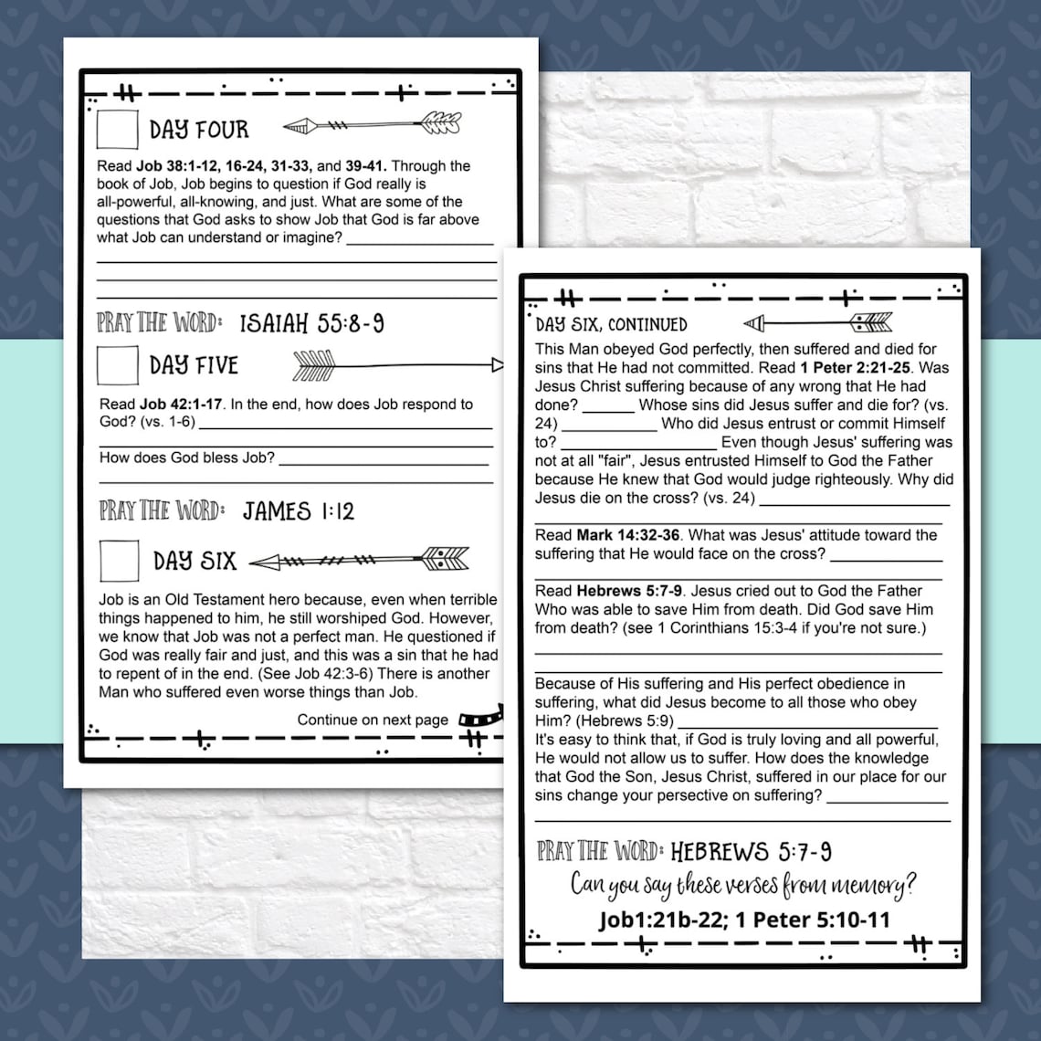 Job Bible Reading Plan, Story of Job Bible Lesson, Christian Homeschool ...