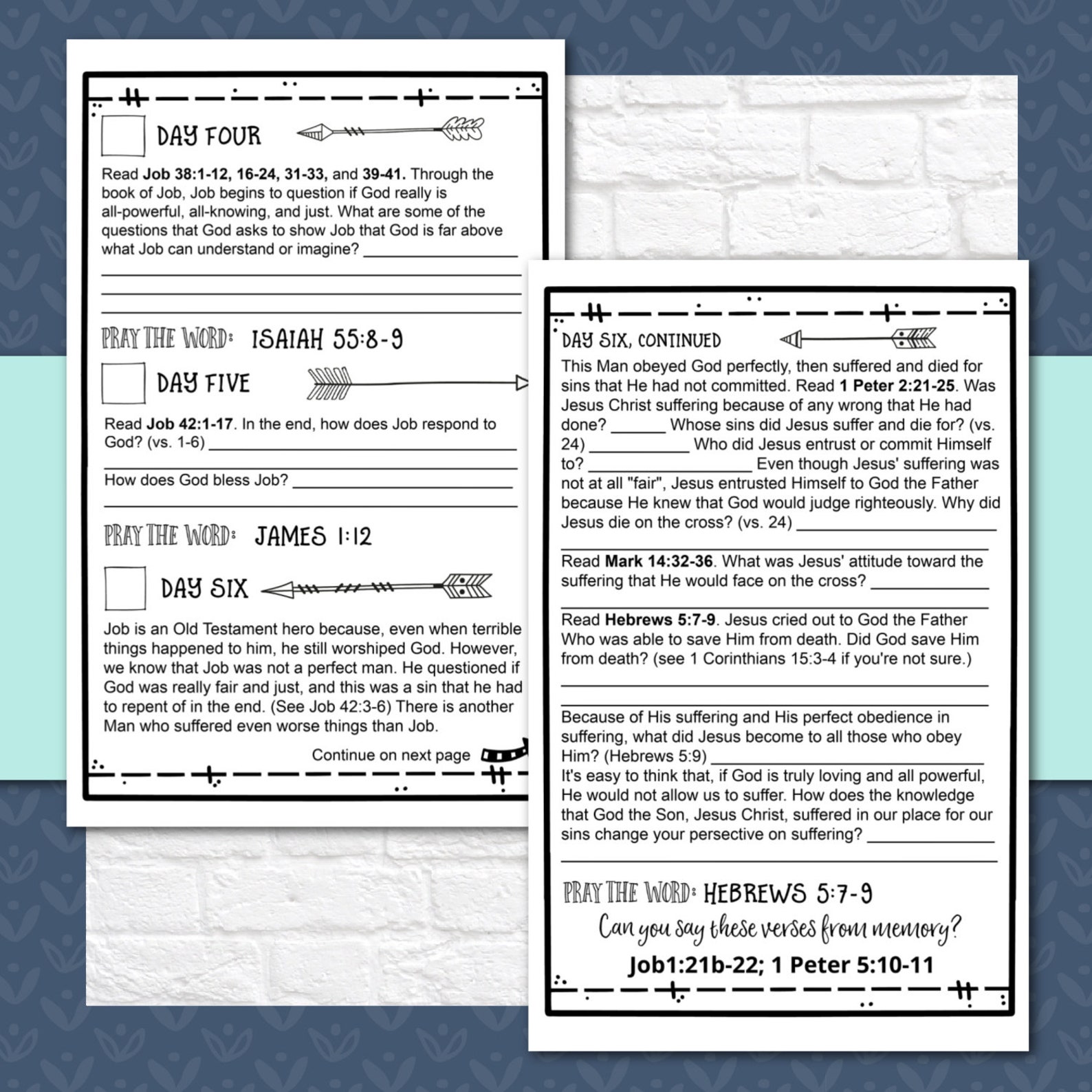 Job Bible Reading Plan, Story of Job Bible Lesson, Christian Homeschool ...