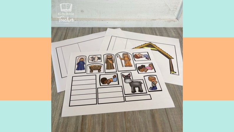 Story of Jesus Birth Sunday School Craft for Kids, Nativity Christmas ...