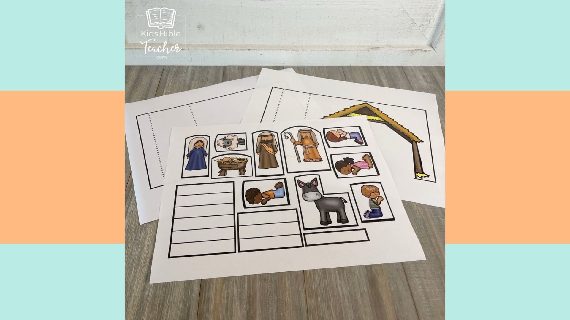 Story of Jesus Birth Sunday School Craft for Kids, Nativity Christmas ...