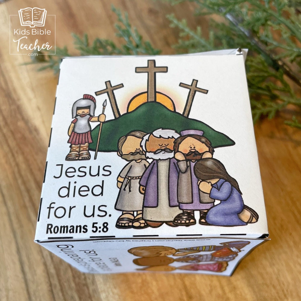 Easter Craft Bible Story Cube for Teaching Jesus Death and Resurrection ...