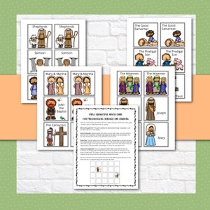 Bible Characters Matching Game, Elementary Sunday School Craft, Church ...