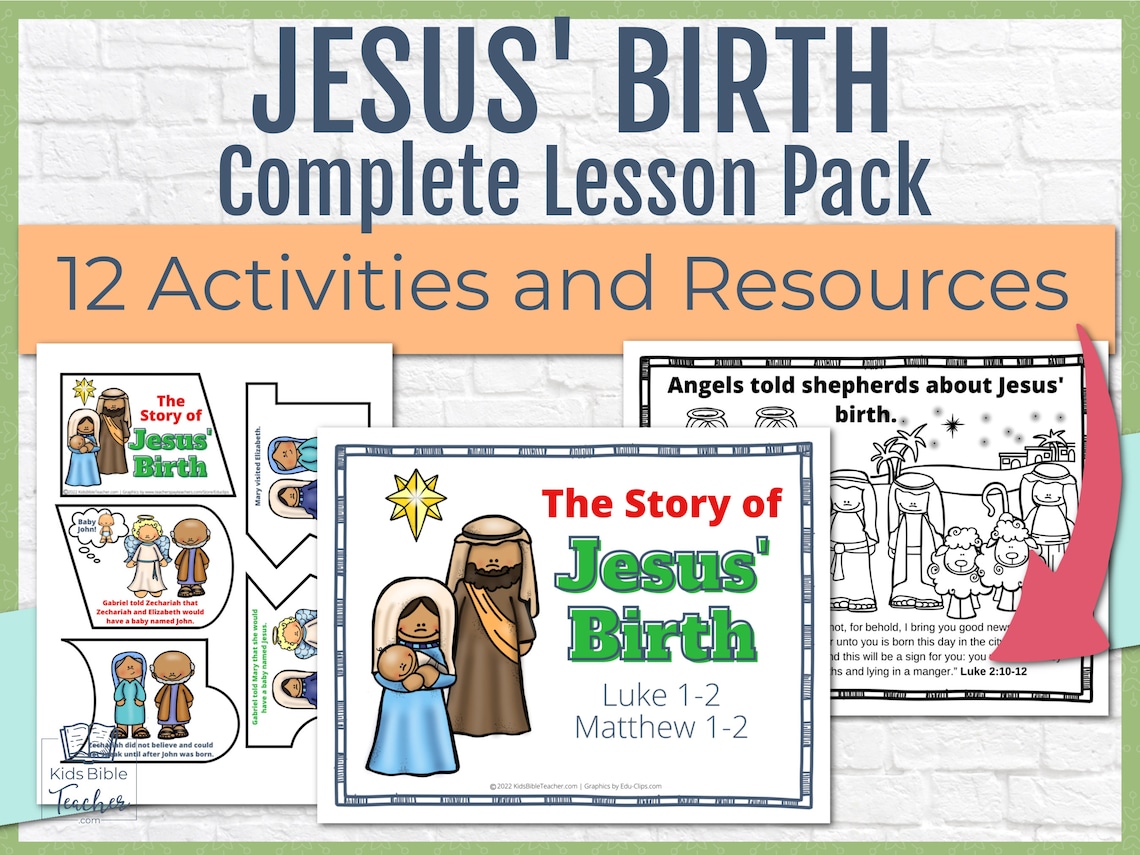 Story of Jesus Birth Bible Study for Kids Nativity Christmas - Etsy