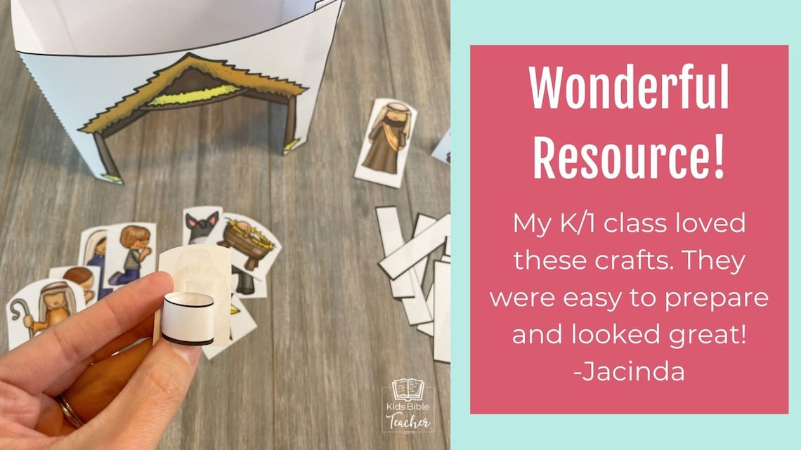 Story of Jesus Birth Sunday School Craft for Kids, Nativity Christmas ...