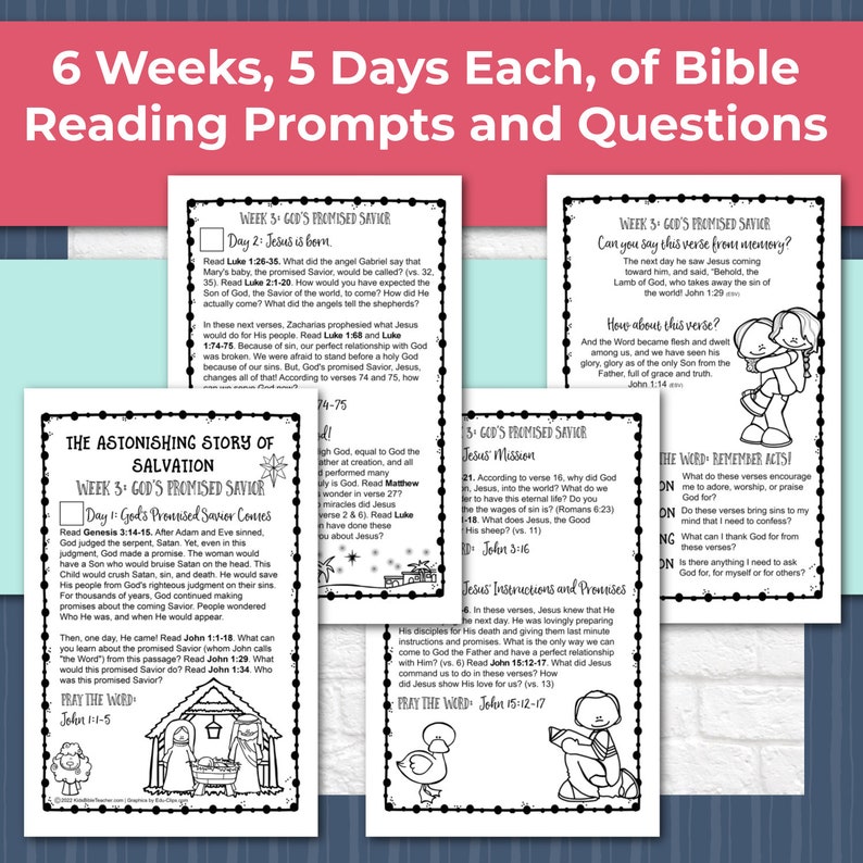 Kids Bible Study Youth Bible Reading Plan Printable - Etsy