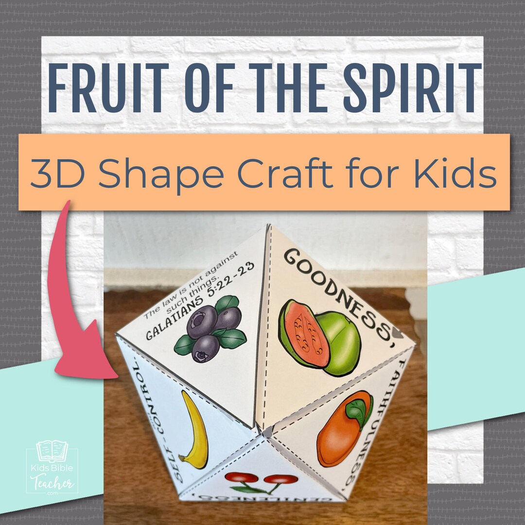 Fruit of the Spirit Paper Craft, Bible Activity for Kids, Holy Spirit ...