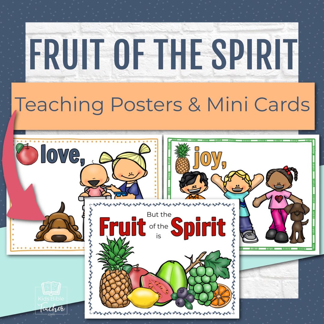 Fruit of the Spirit Teaching Poster Downloads for Kids Elementary Bible ...